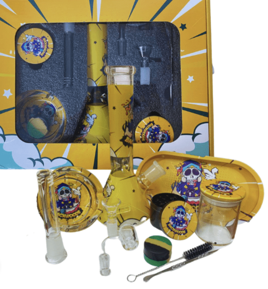 Glass Rukioo (SpongeBob) Beaker Set| Bucks Tobaccoria Inc